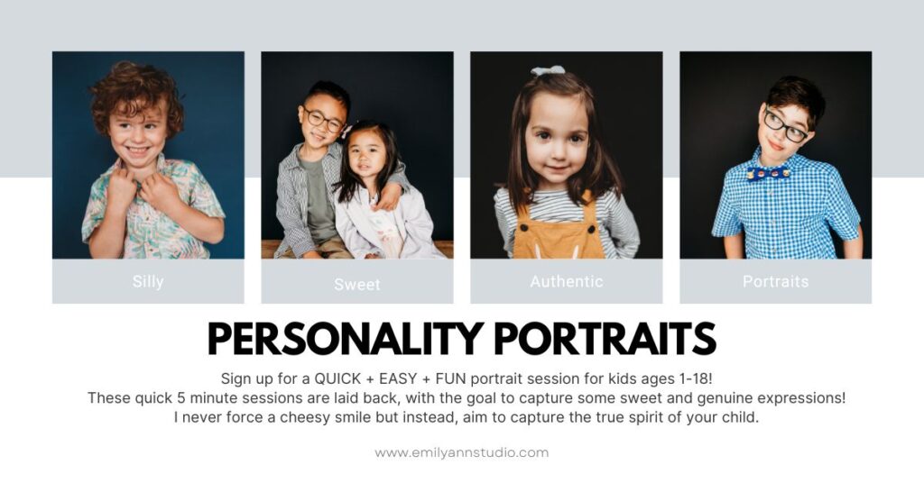 2024 Back to School Personality Portraits with Emily Ann Photography ...